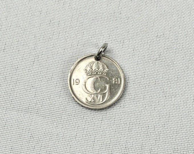 1981 Sweden Coin Charm - Purse/jewelry Accessory - Etsy