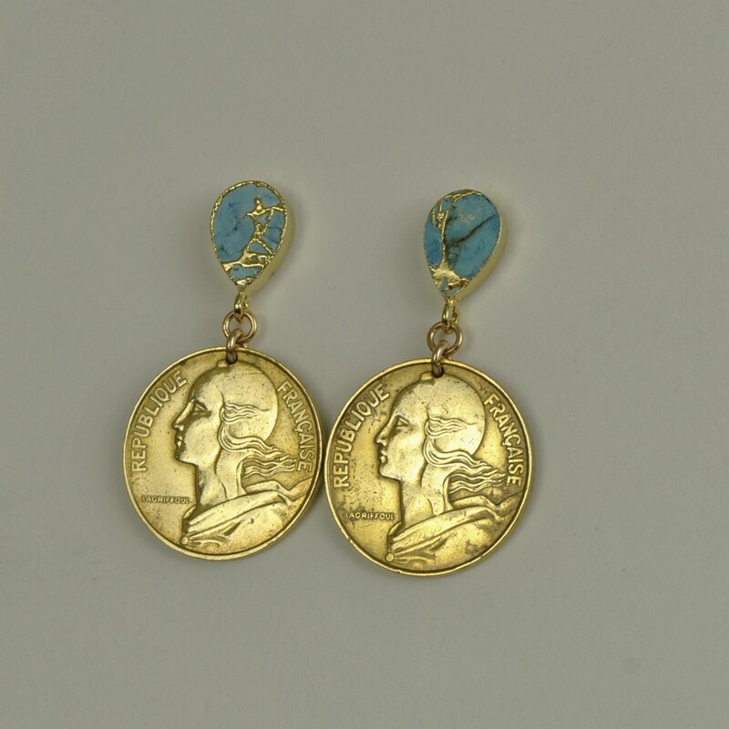 Coin Earrings - Etsy