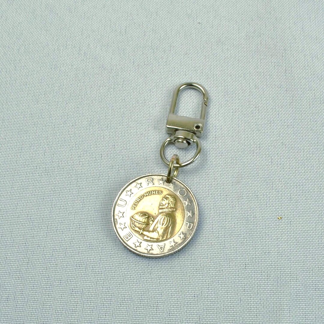 Authentic Portugal 1991 Coin Charm - Clip on Purse Charm - Etsy