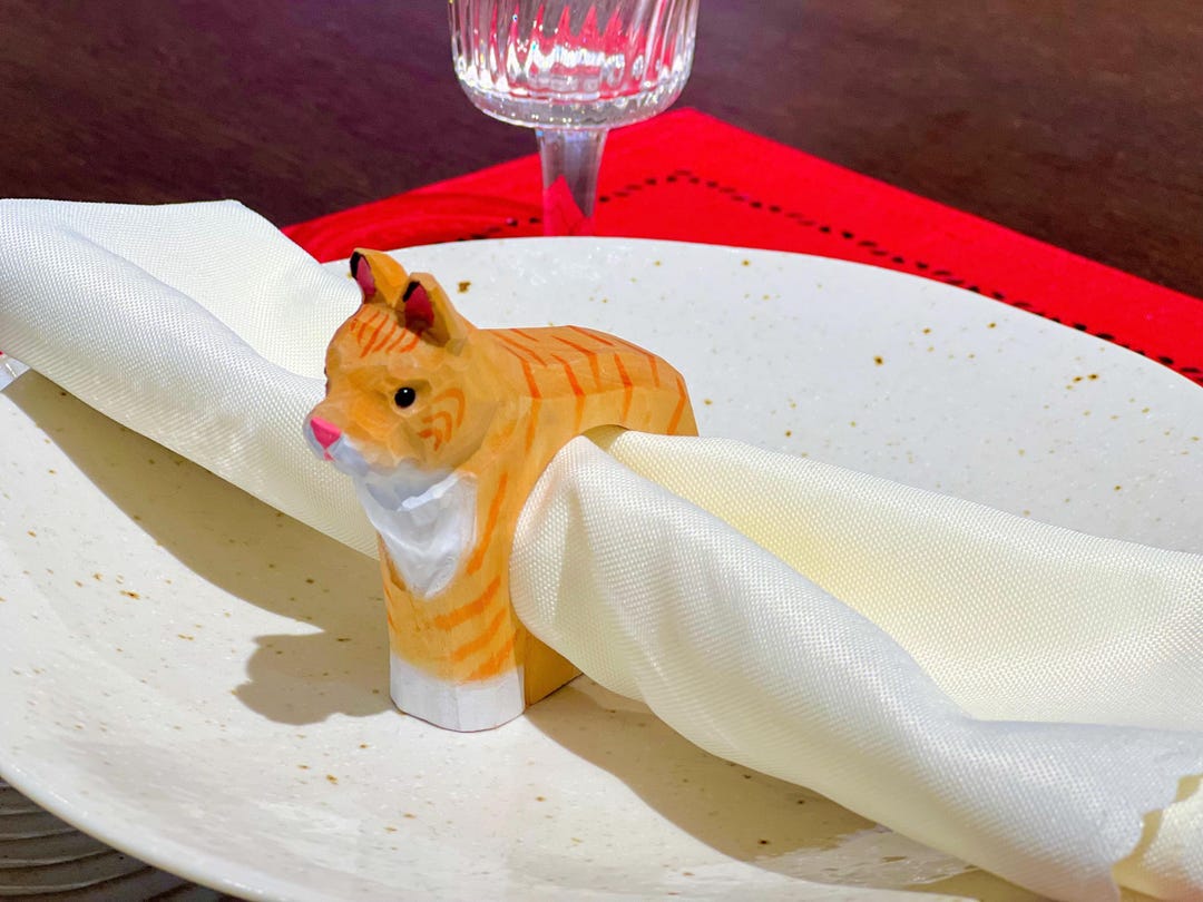 Hand-carved Wooden Fox Napkin Ring –new Home Present, Gift for ...