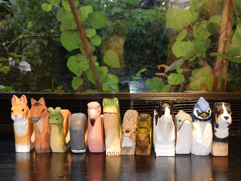 Hand-carved Wooden Frog Napkin Ring Handmade Home Decor, Rustic Table ...