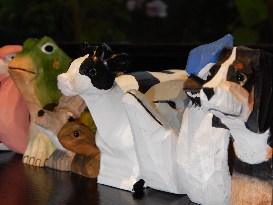 Hand-carved Wooden Frog Napkin Ring Handmade Home Decor, Rustic Table ...