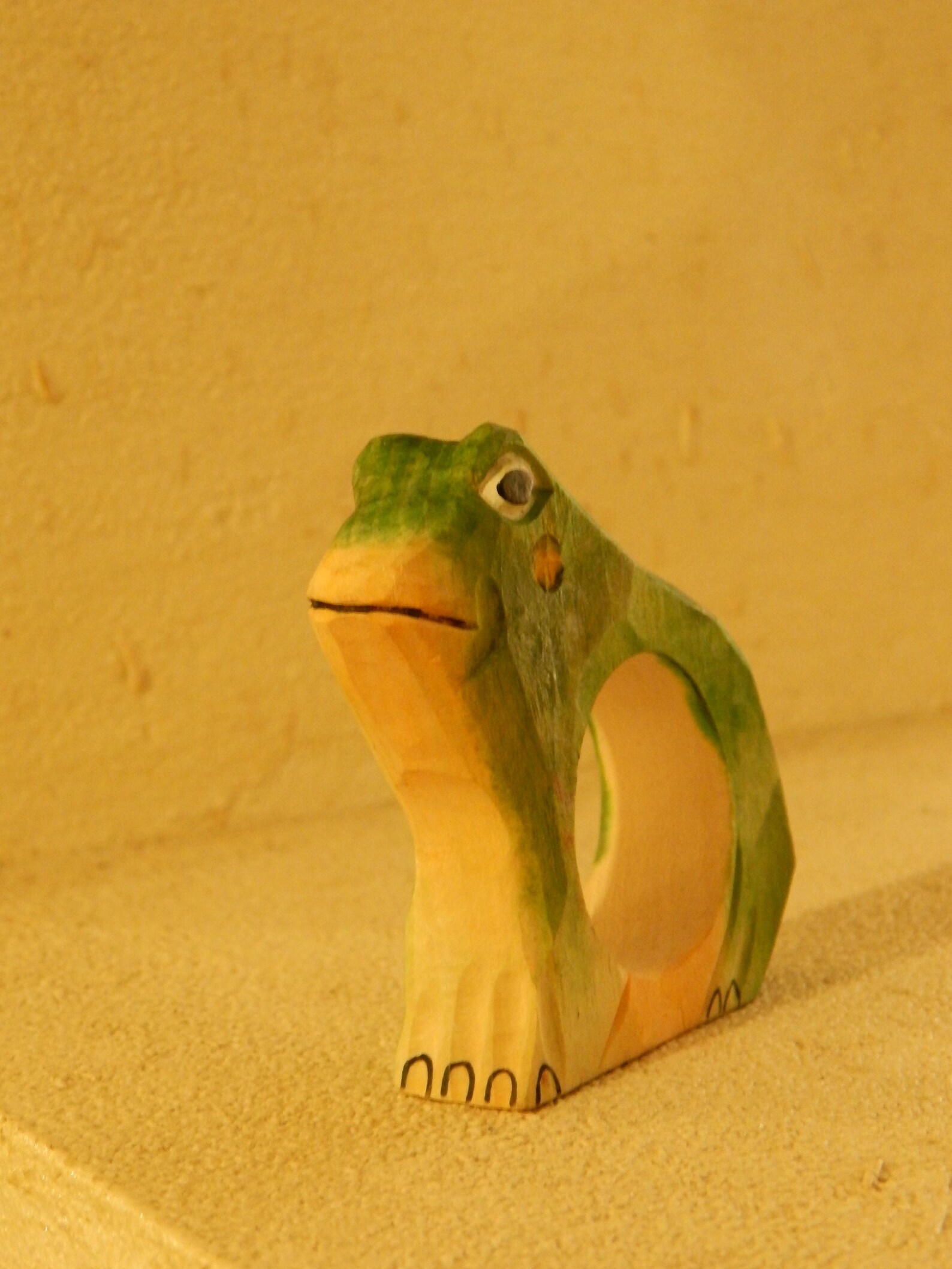 Hand-carved Wooden Frog Napkin Ring Handmade Home Decor, Rustic Table ...