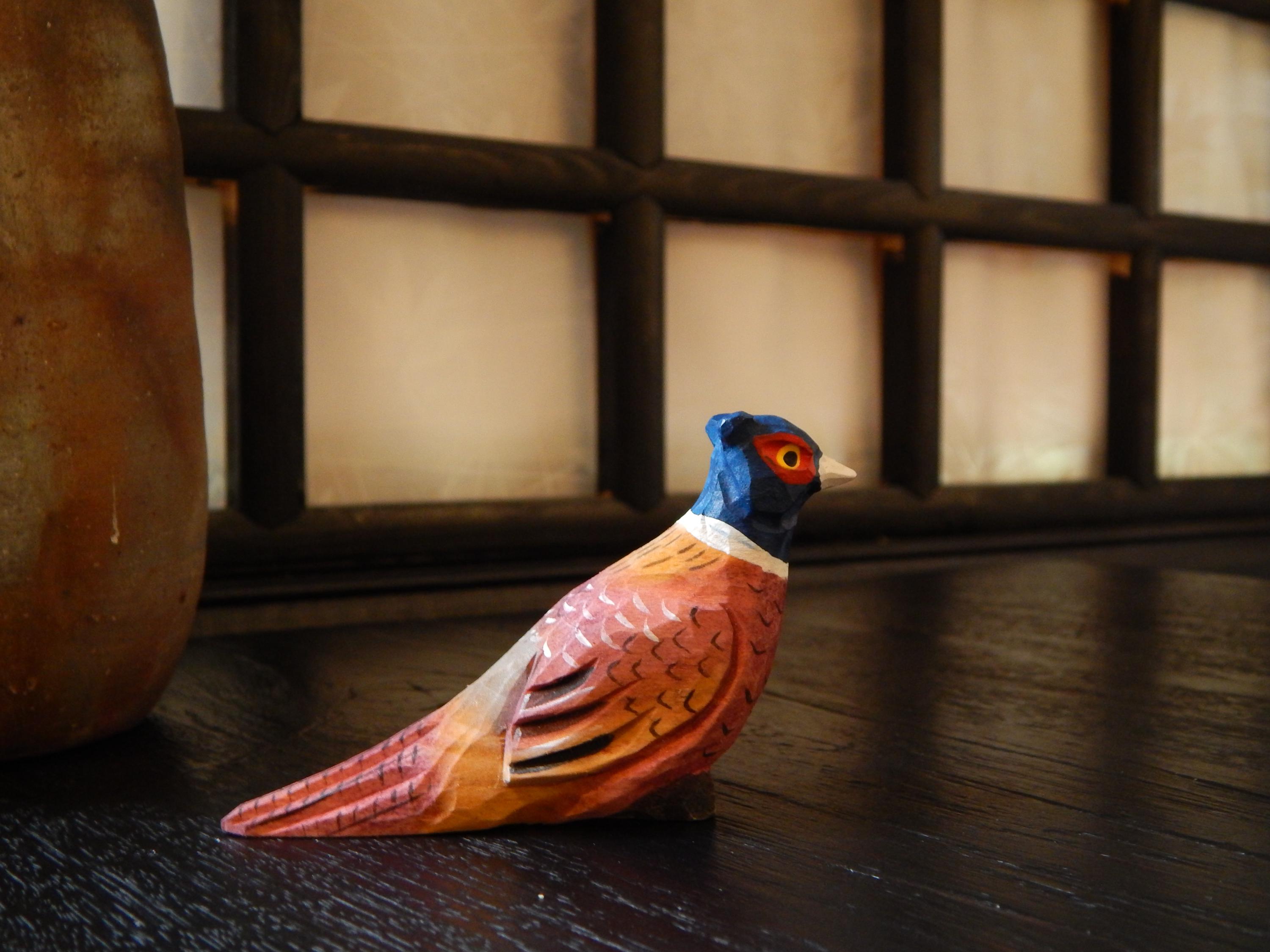 Hand-carved Wooden Pheasant Figurine – Rustic Home Decor, Christmas ...