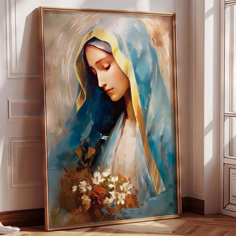 Abstract Virgin Mary - Etsy