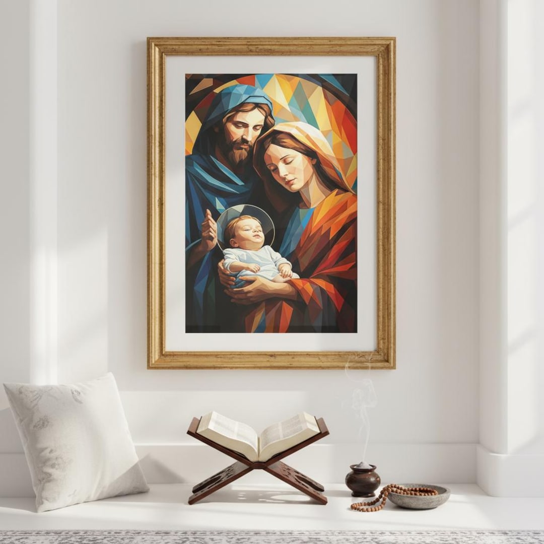 Holy Family of Jesus Christ Wall Art | Sacred Religious Canvas | Virgin ...