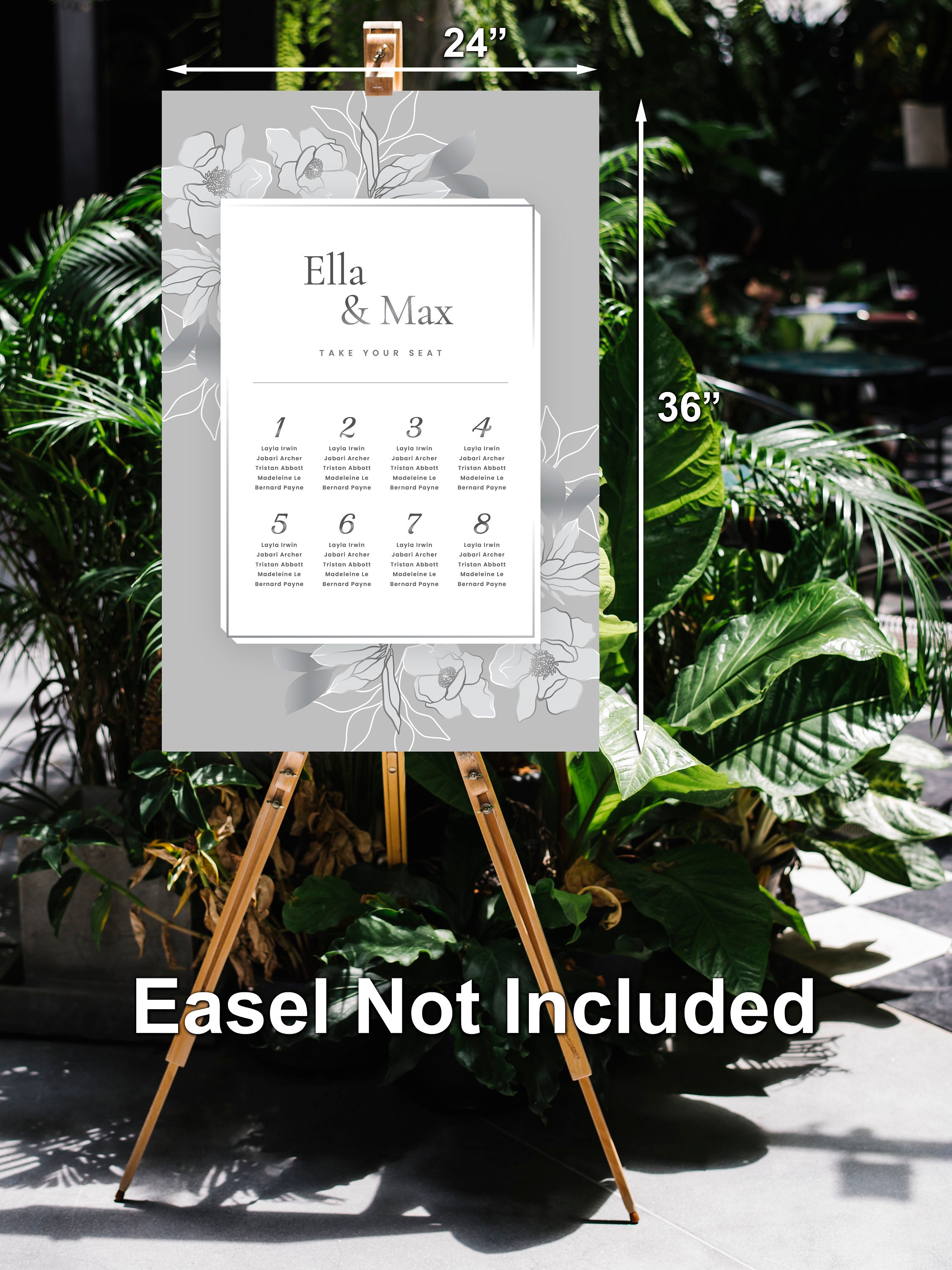 Custom Elegant Wedding Seating Chart Seating Chart Design. Classic ...