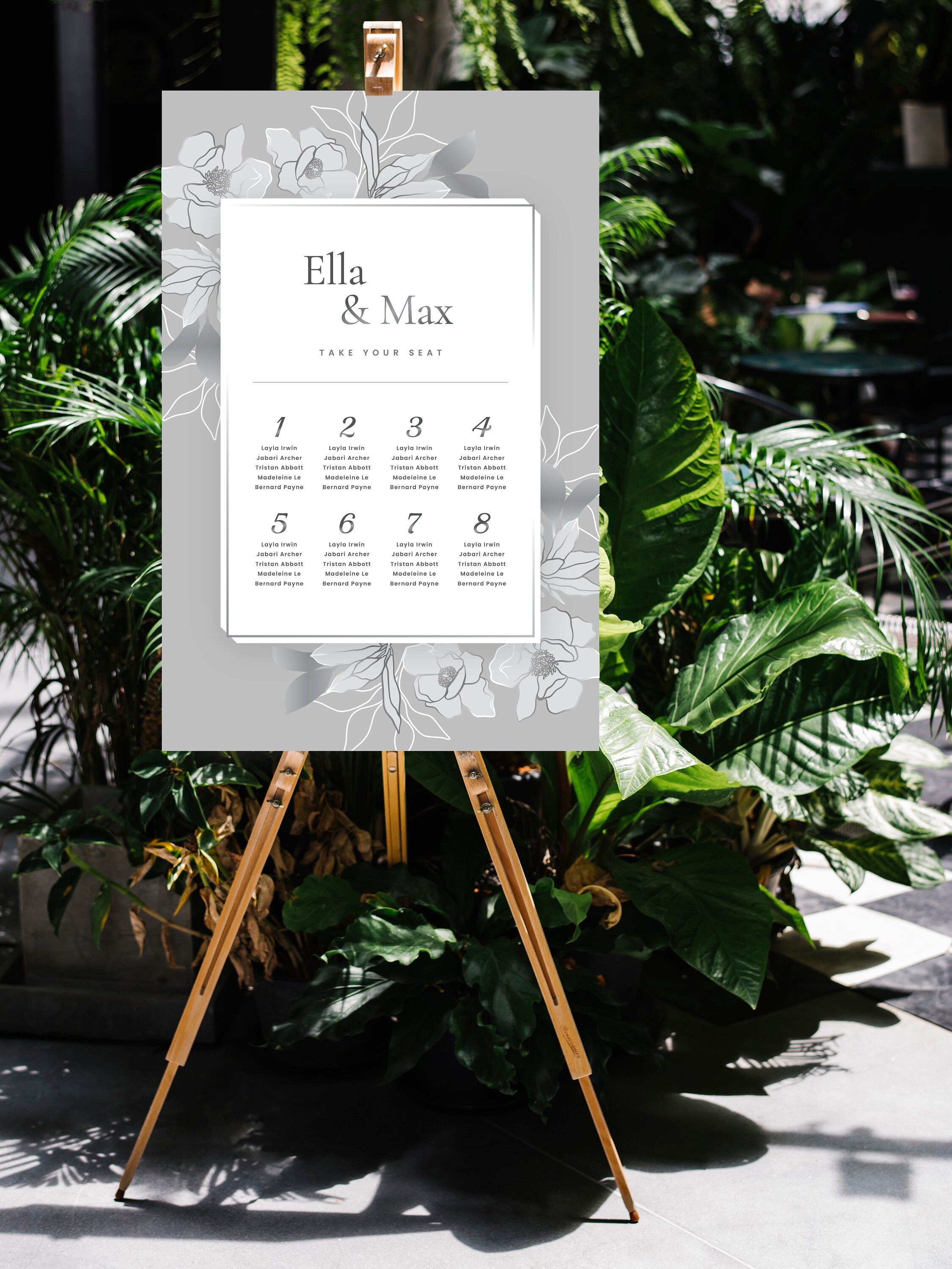 Custom Elegant Wedding Seating Chart Seating Chart Design. Classic ...