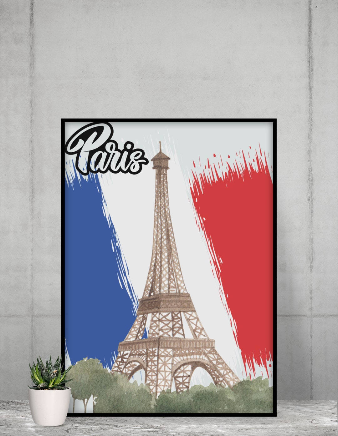 Paris Poster Colourful Paris Poster, Paris, France, Poster, Gift, Wall ...