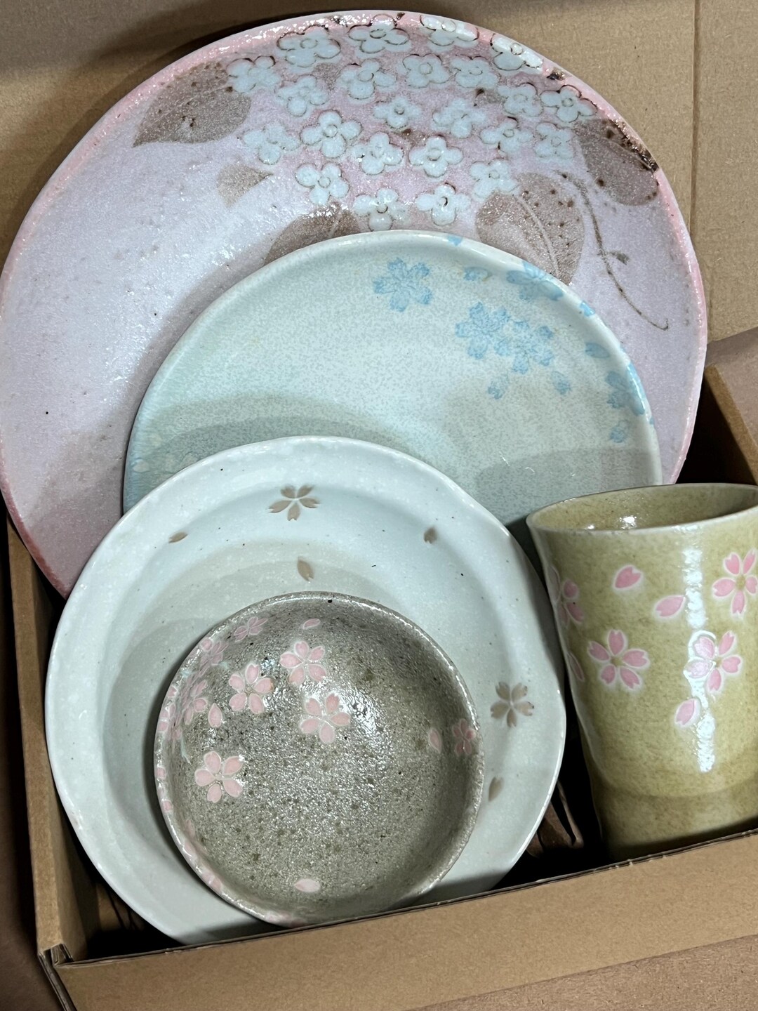 Mystery Mismatched Cherry Blossom Vintage Dinnerware Set | 5 Pieces ...