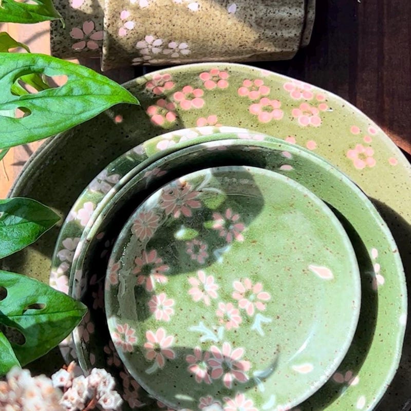 Sakura Plates Dinnerware - Etsy