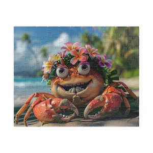 Hawaiian Crab Puzzle (110, 252, 520, 1014-piece) Pixar Style Crab on ...