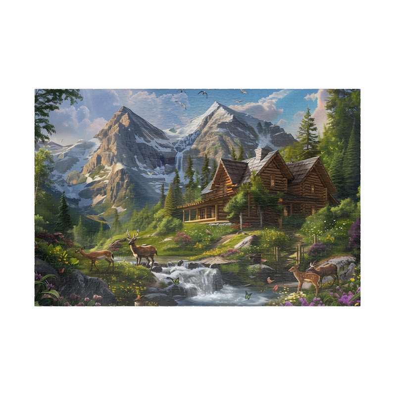 Log Cabin Art - Etsy