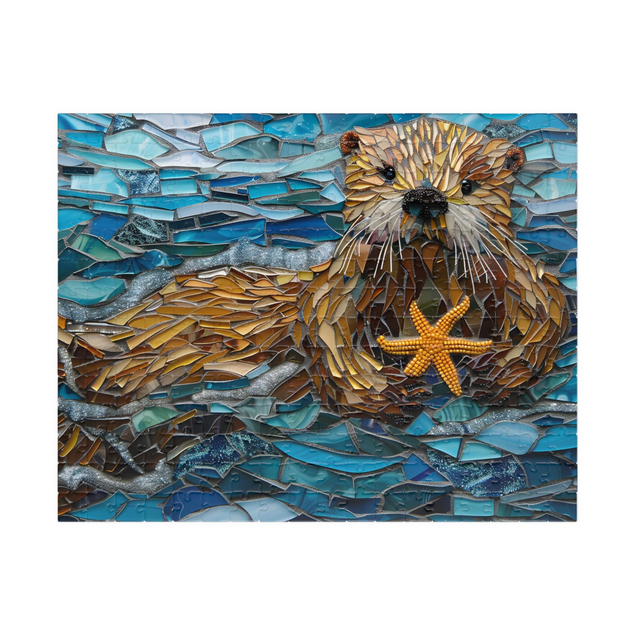 Glass Tile Adorable Otter Puzzle 110, 252, 520, 1014-piece Otter Lover ...