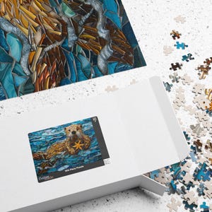 Glass Tile Adorable Otter Puzzle (110, 252, 520, 1014-piece) Otter ...