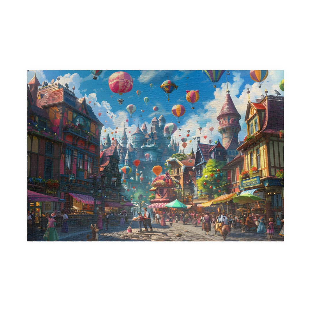 Busy Town Puzzle (110, 252, 520, 1014-piece), Busy Town Center, Town ...
