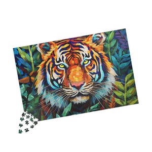 Tiger Mosaic Puzzle (110, 252, 520, 1014-piece) Tiger Tile Mosaic ...