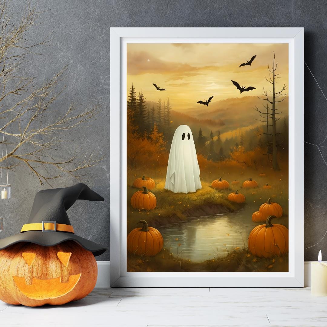 Spooky Ghost Jigsaw Puzzle: Halloween Pond Scene (110-1014 Pieces - Etsy