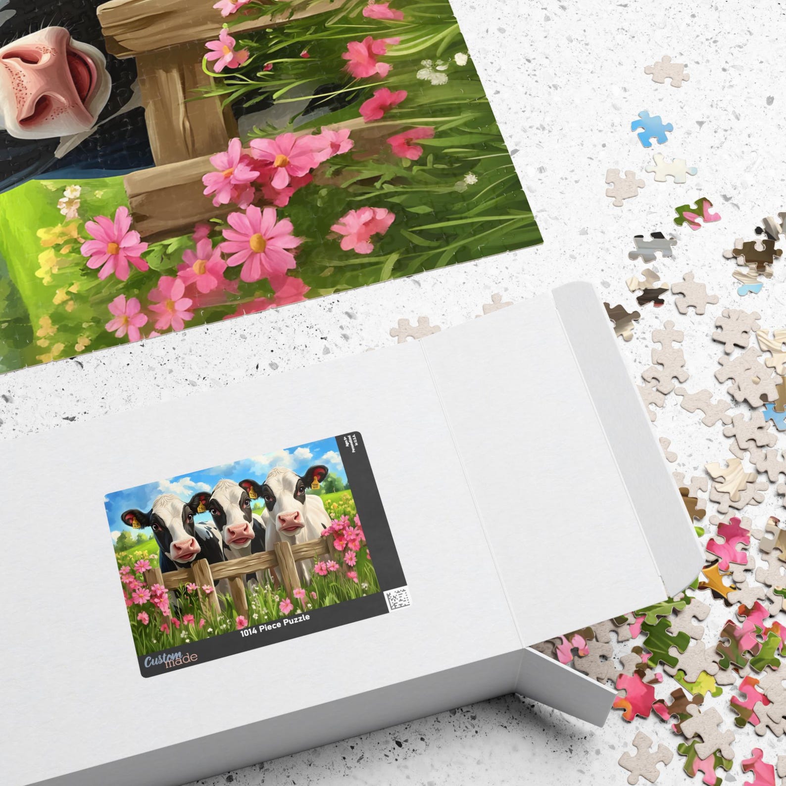 Cute Cows Puzzle (110, 252, 520, 1014-piece) Cow Lover, Adorable Cattle ...