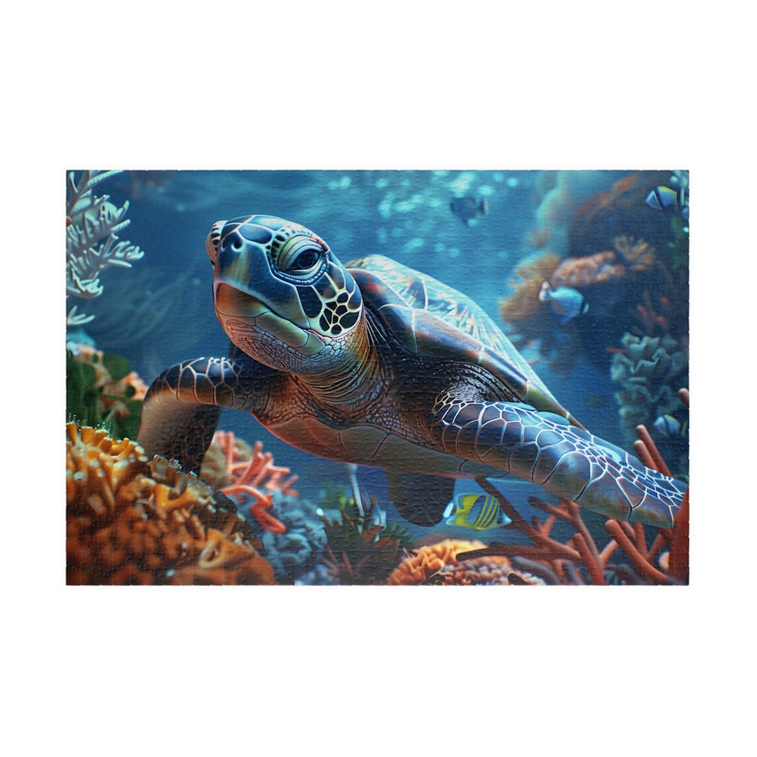 Sea Turtle Jigsaw Puzzle, 1000 Pieces Puzzle, Adults Puzzle, Unique ...