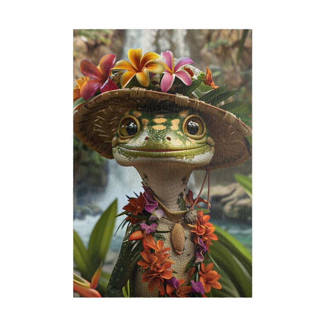Hawaiian Gecko Puzzle (110, 252, 520, 1014-piece) Reptile Lover, Gecko ...