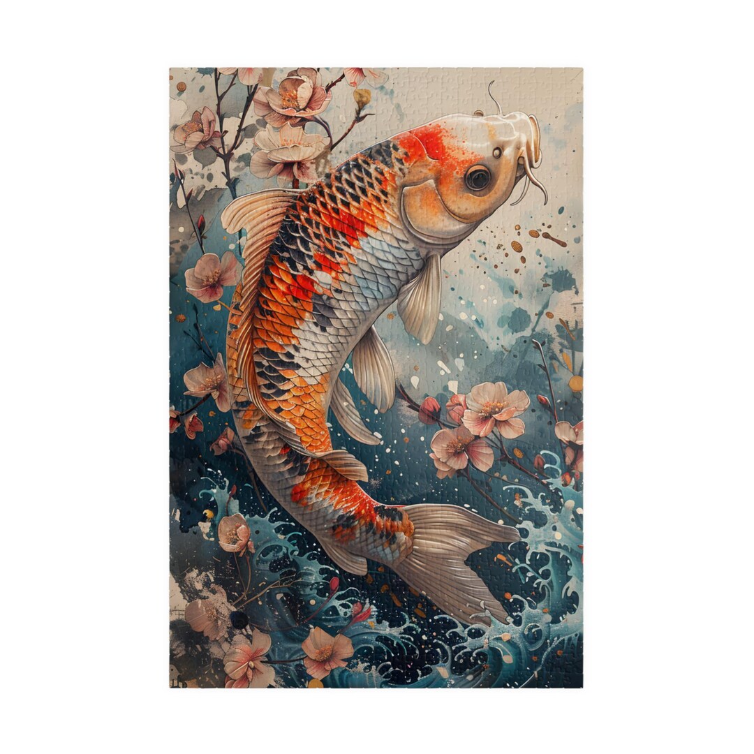 Japanese Koi Fish Art Puzzle: Family Fun (110-1014 Piece) - Etsy