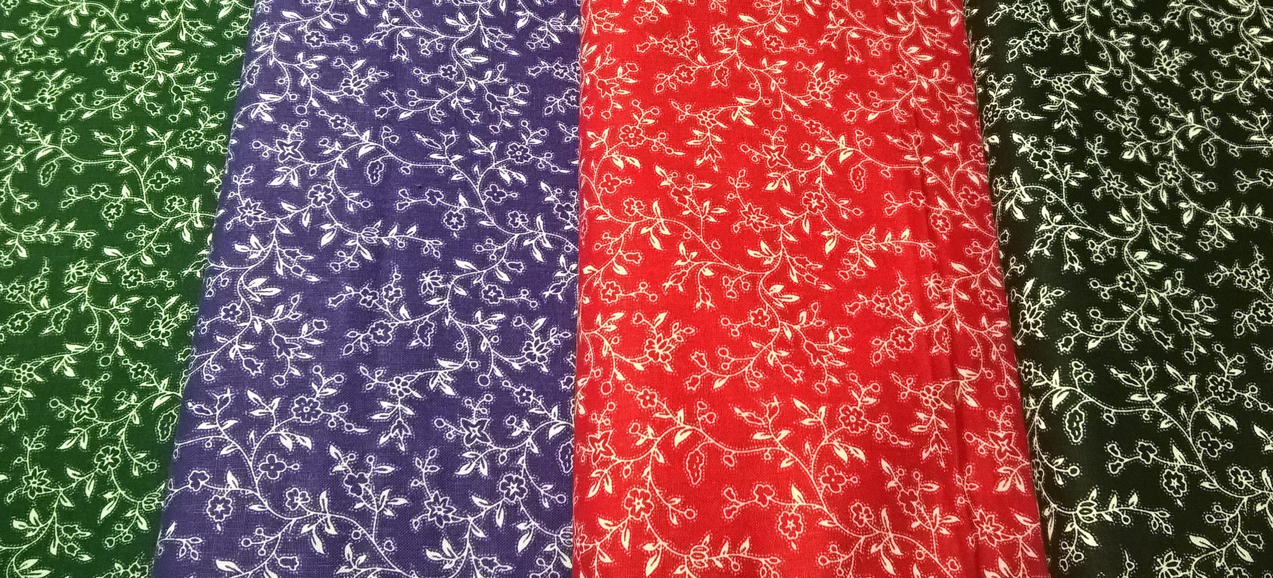 Tejido rojo Calico Calico Floral Quilt Fabric-Fabric cut to | Etsy