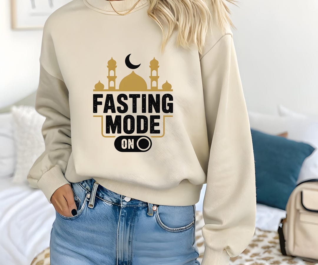Ramadan Fasting Mode ON Shirt, Islamic Sweatshirt, Cozy Ramadan Shirt ...