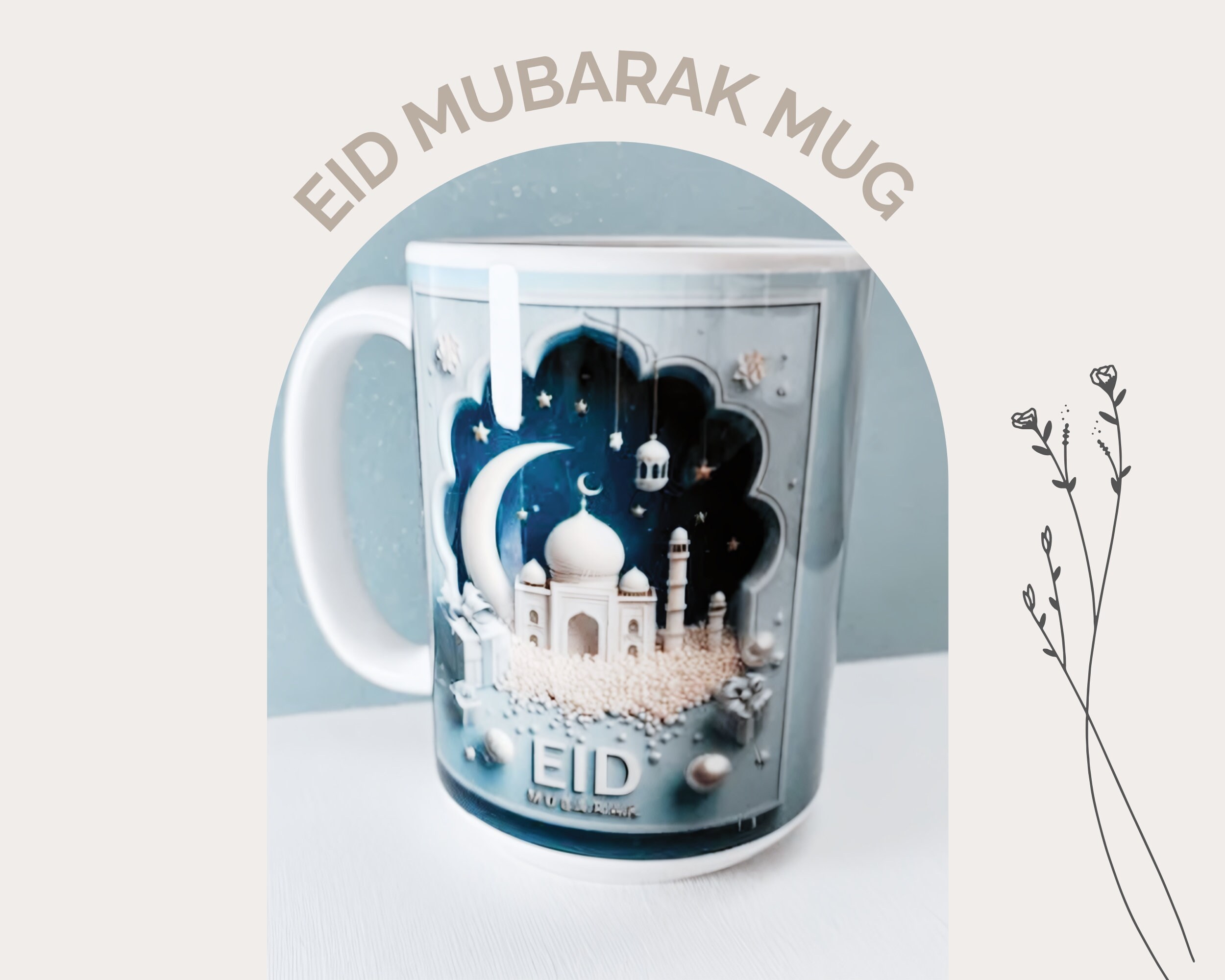 Eid Mubarak Mug, Stunning Home Decor, Celebrating Eid Day Mug, Eid Gift ...