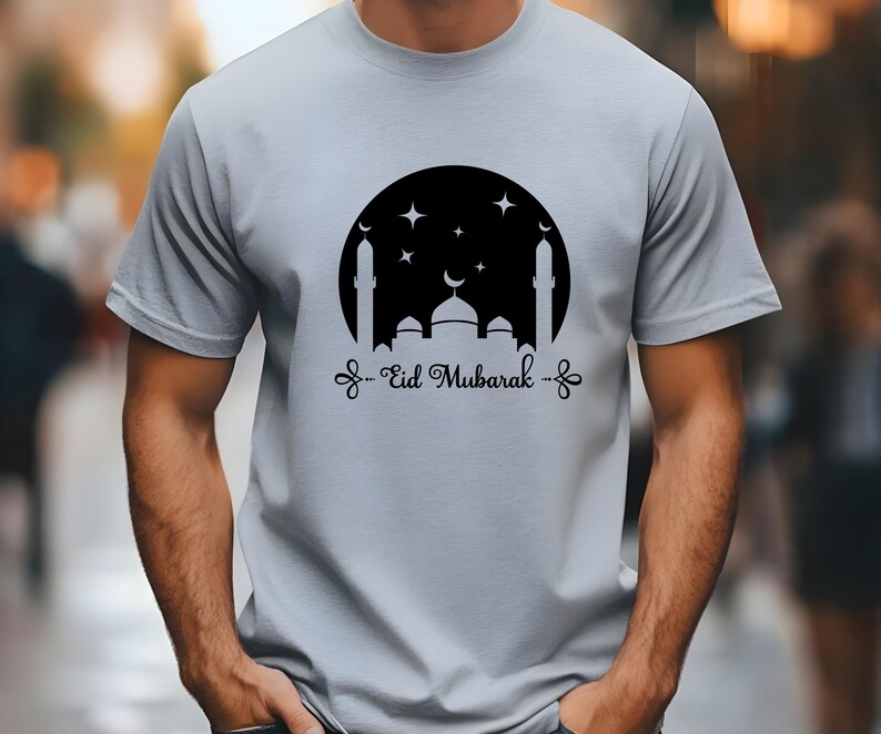 Eid Mubarak Shirt: Unisex Muslim Family Gift, Handmade Cotton Tee - Etsy