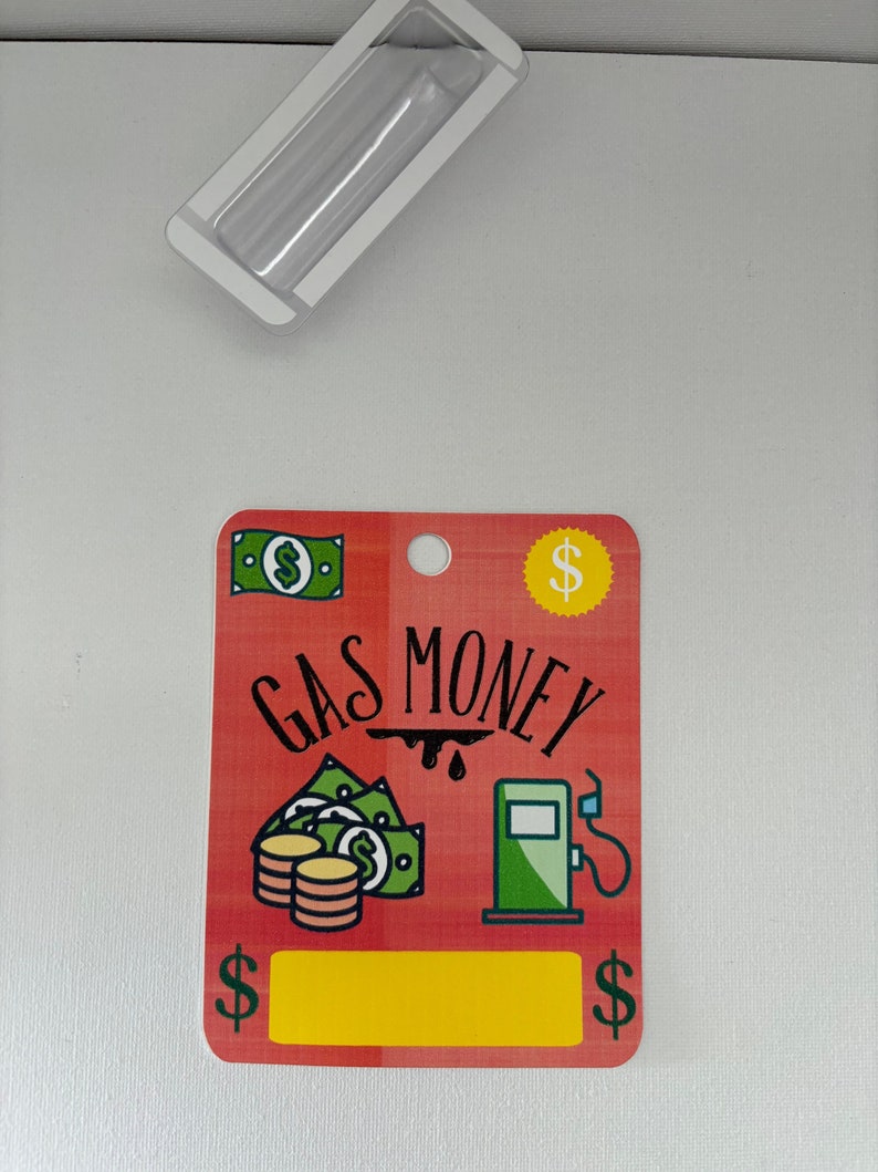 Gas Money Cards, Money Holding Cards, Gas Allowance, Money Holder, Gas ...
