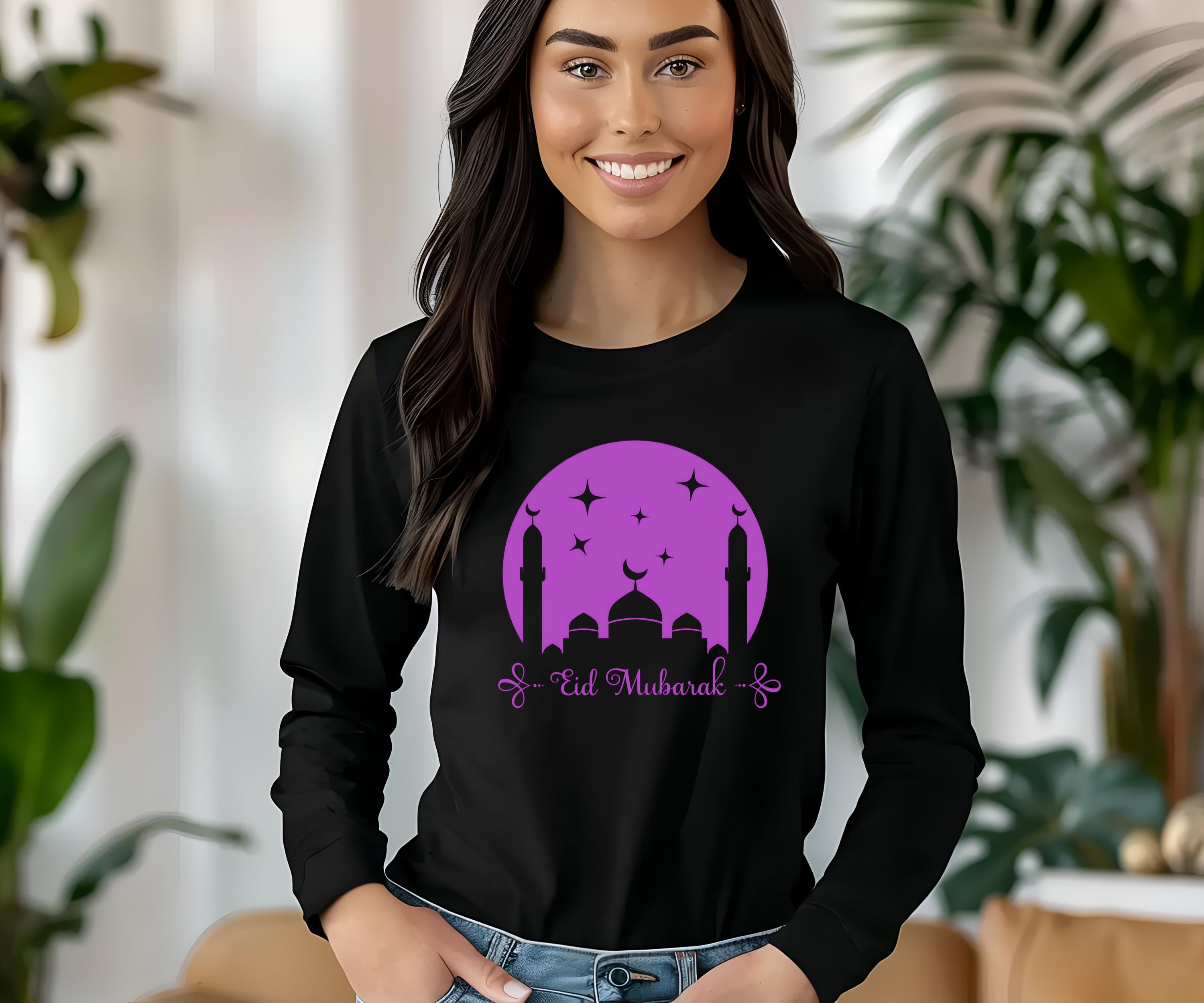 Eid Mubarak Shirt: Unisex Muslim Family Gift, Handmade Cotton Tee - Etsy