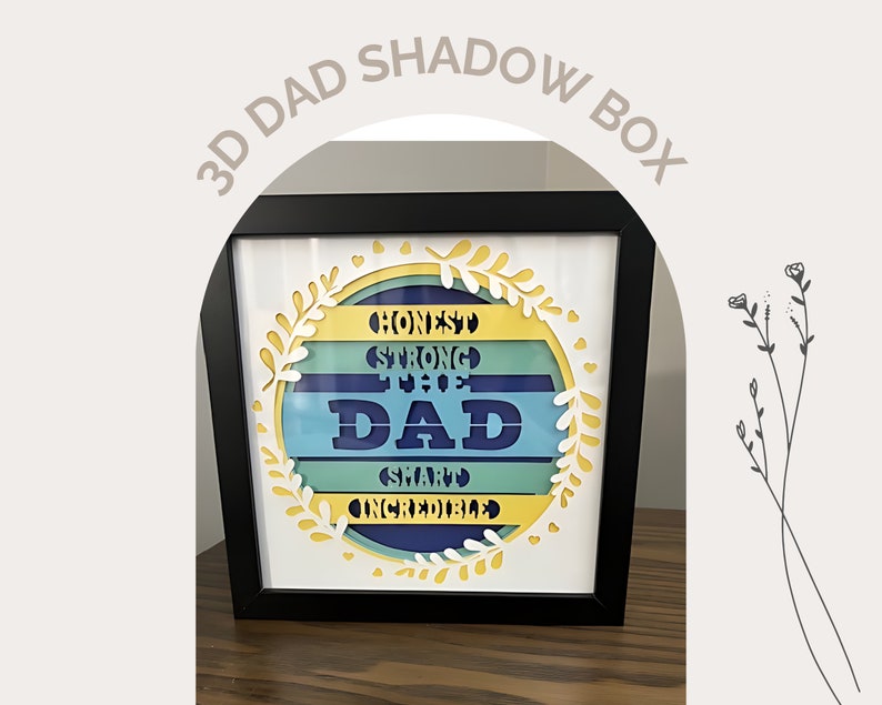 Father's Day Gift Heartfelt Tribute to Dad 3D Shadow Box With ...