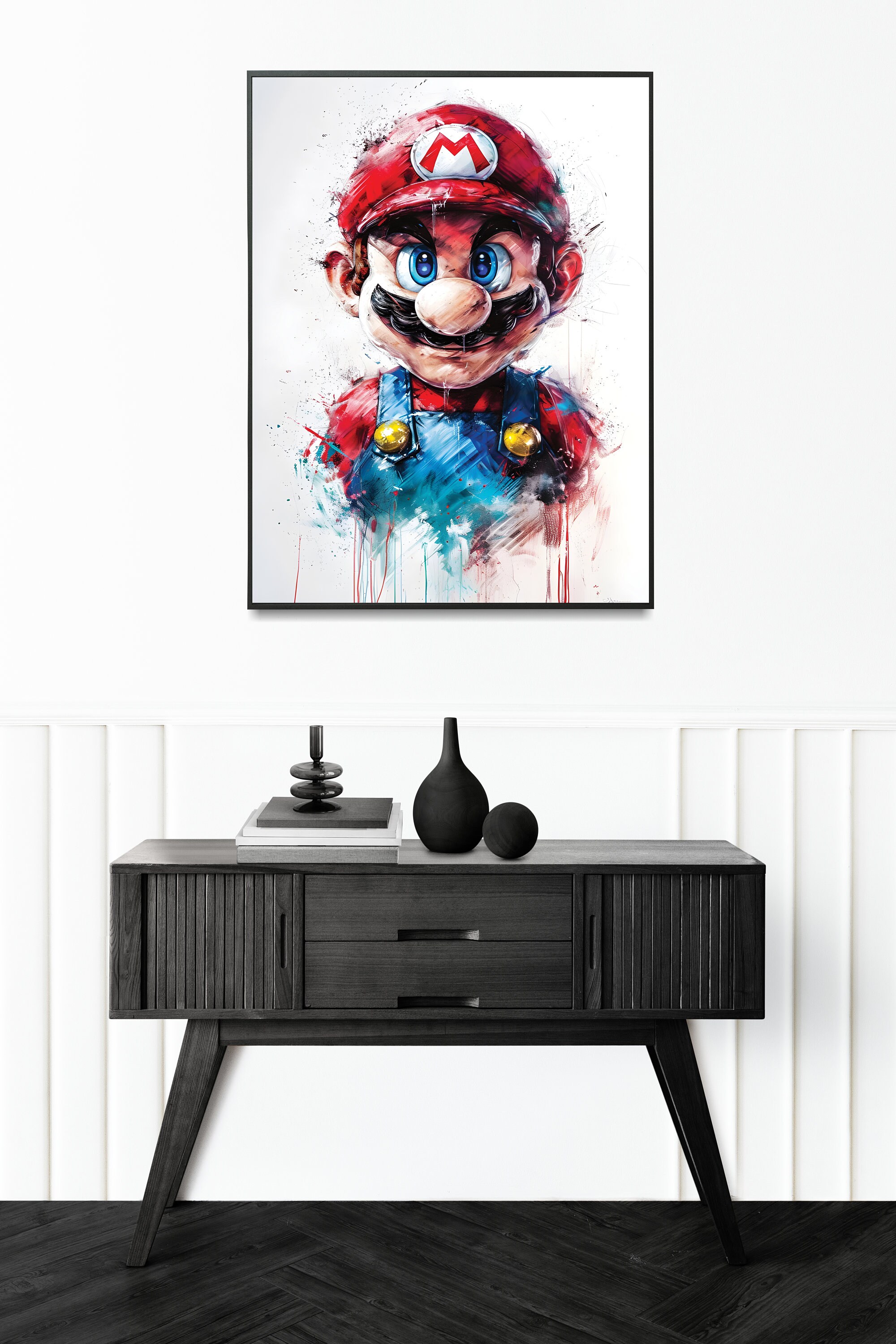 Graffiti Mario Bros Wall Art, Digital Download, Print Art, Teen Boy ...