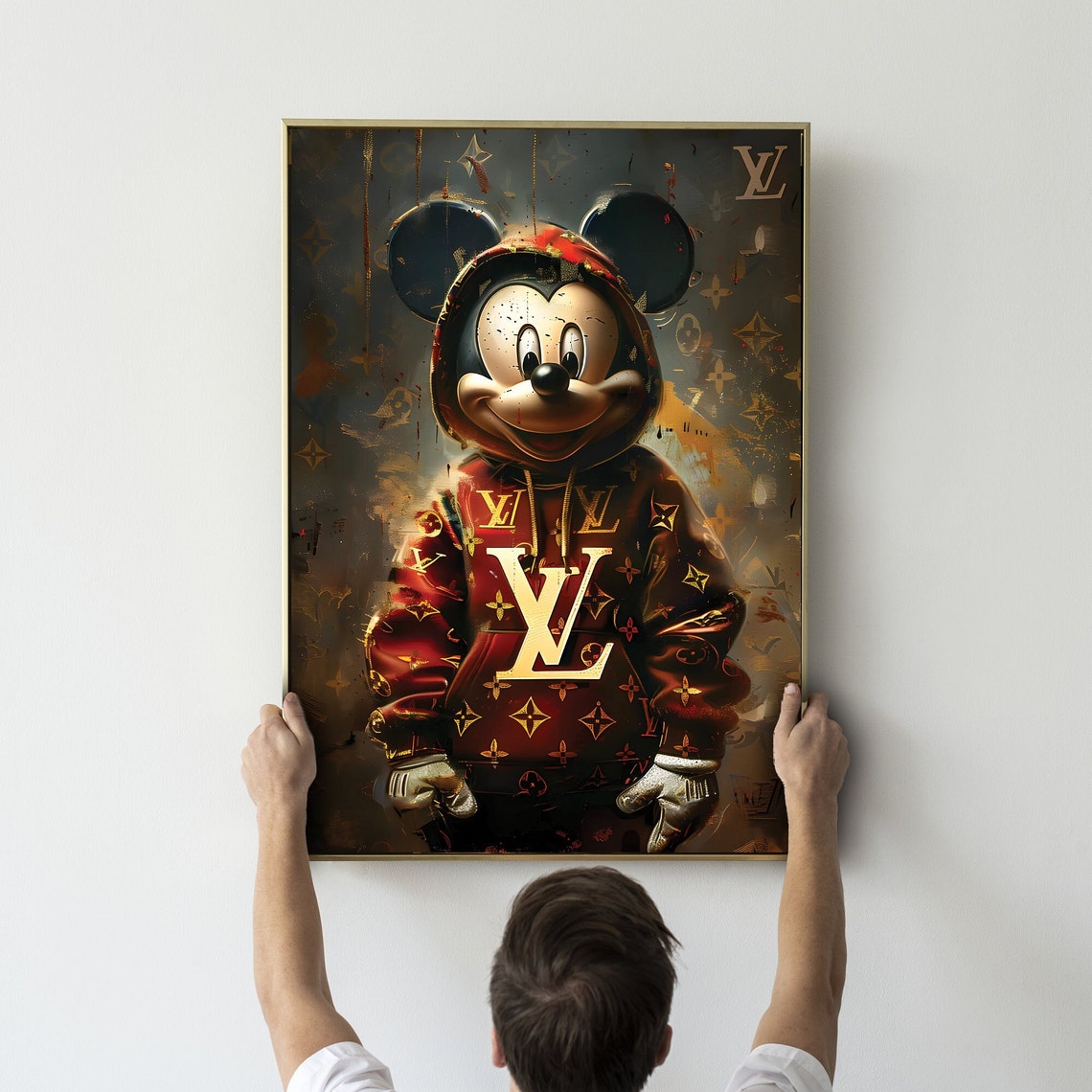 Mickey Mouse Louis Vuitton Graffiti Canvas Pop Art, Mickey Mouse ...