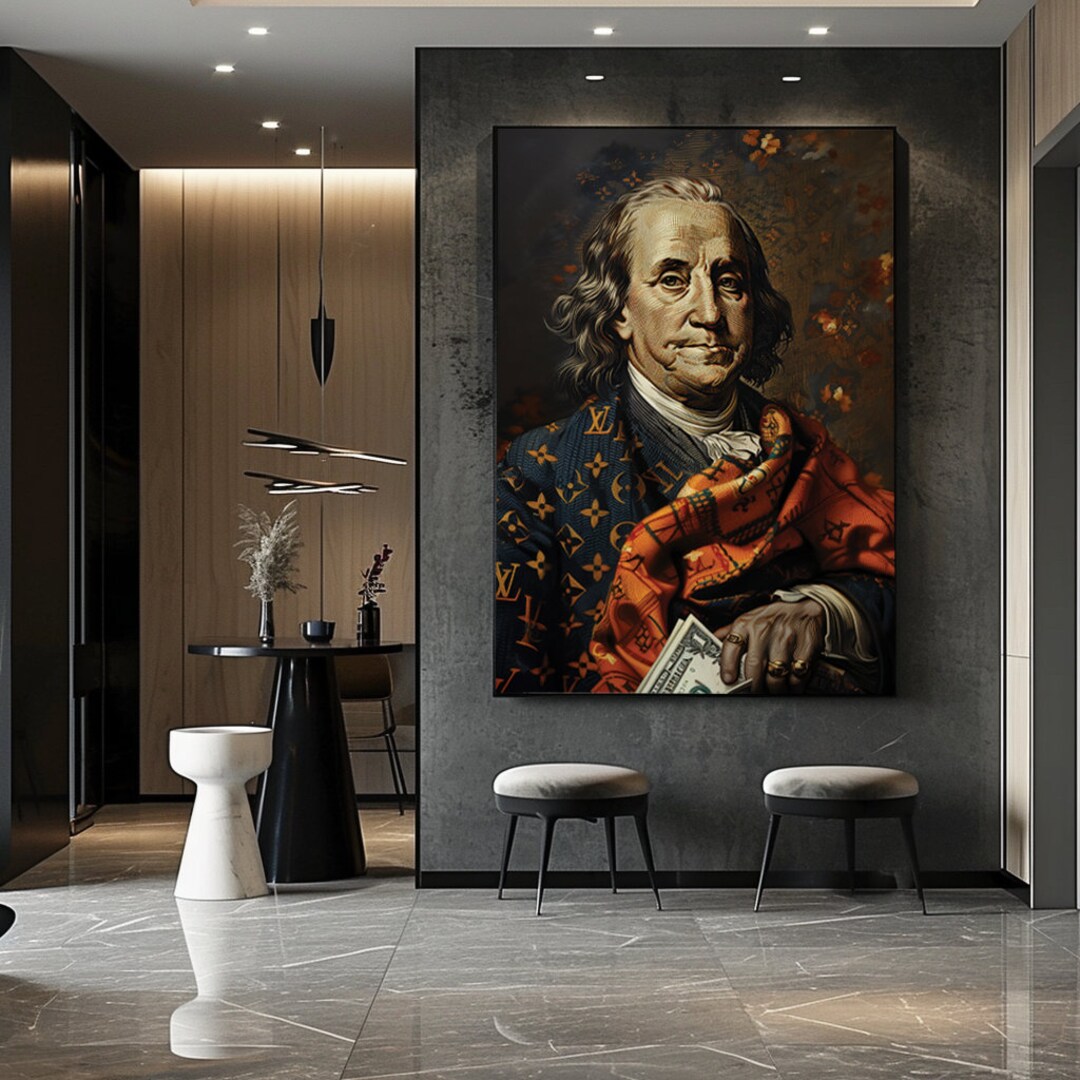 Benjamin Franklin Dollar, Print Benjamin Franklin Money, Home Wall ...