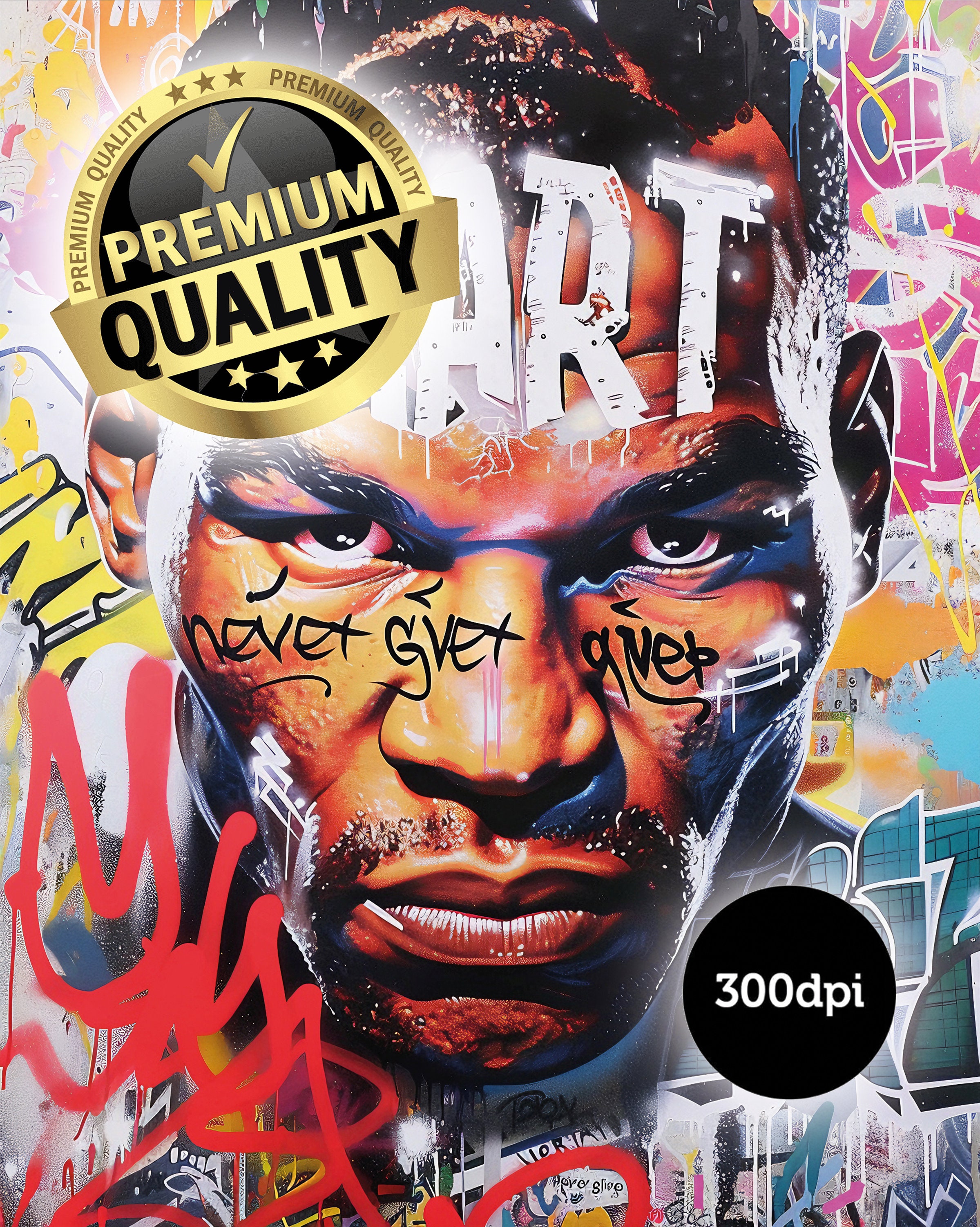 Mike Tyson Wall Art Luxury Deco Graffiti the Most Famous Paintings in ...