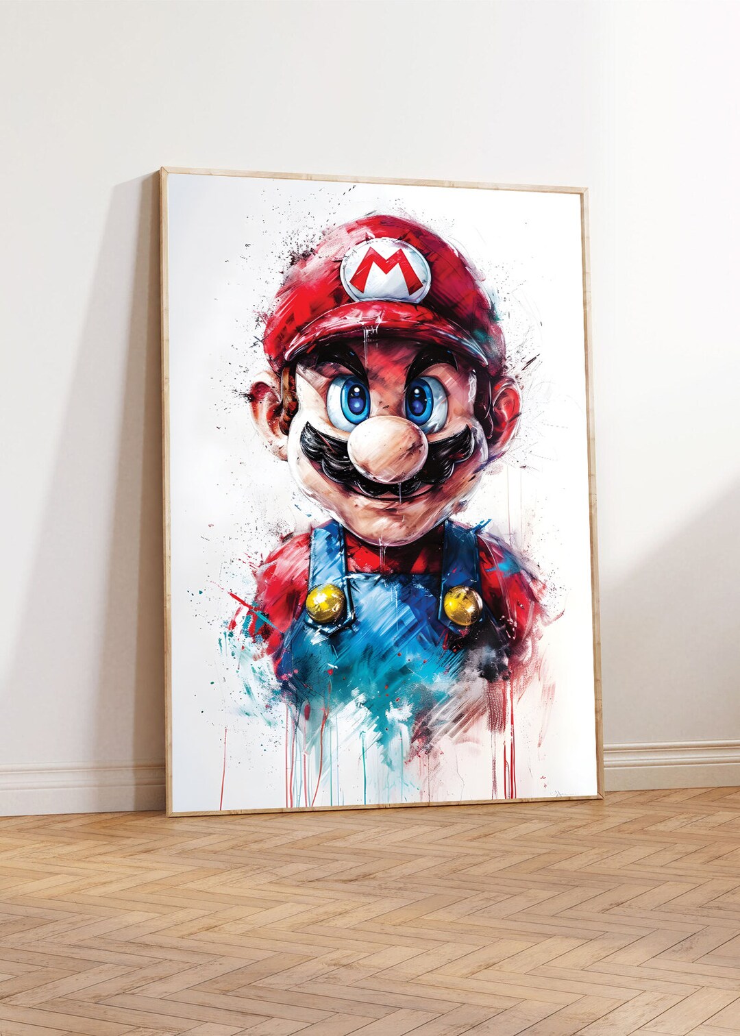 Graffiti Mario Bros Wall Art, Digital Download, Print Art, Teen Boy ...