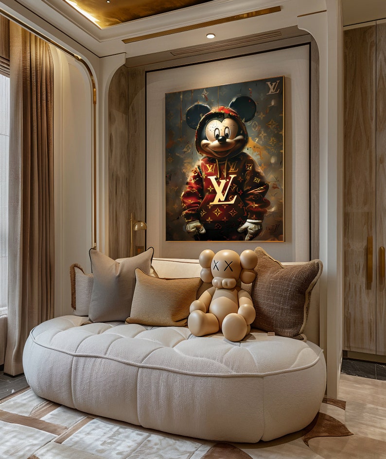 Mickey Mouse Louis Vuitton Graffiti Leinwand Pop Art, Mickey Mouse ...