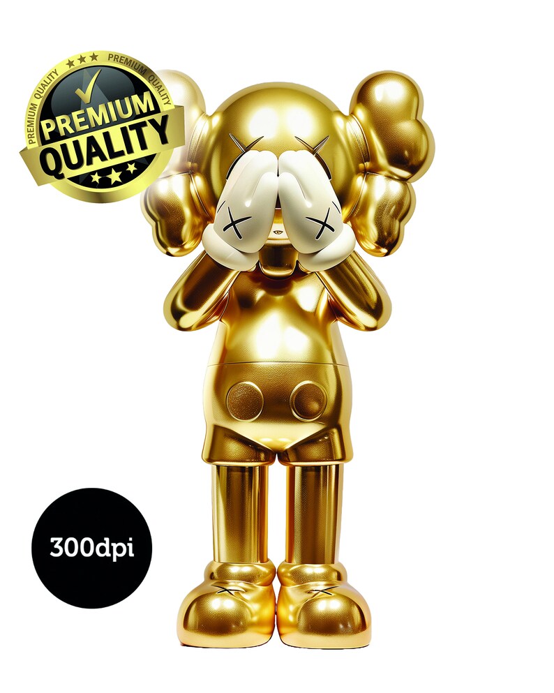 Hypebeast Golden Poster,set of 3,printable Gold Kaws,graffiti Poster ...