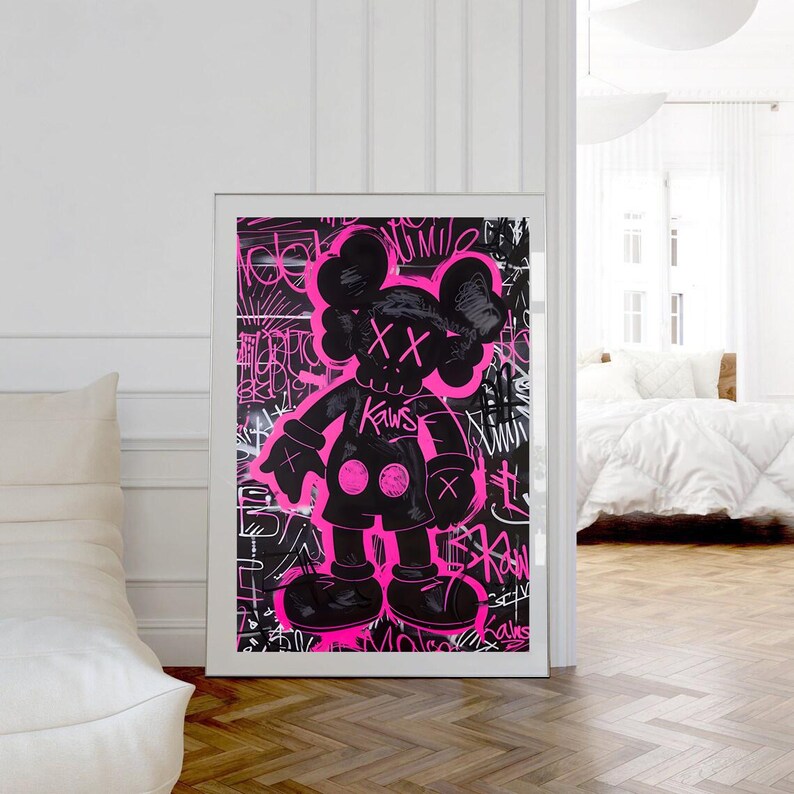 Kaws, Hypebeast Single Poster,printable KAWS Graffiti Poster, Kaws ...