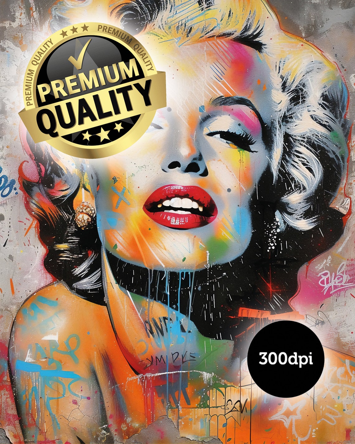 Monroe Style Art / Marilyn Monroe / Wall Art / Printable Art / Digital ...