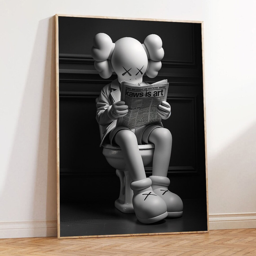 Kaws on the Toilet, Hypebeast Single Poster,printable KAWS Graffiti ...