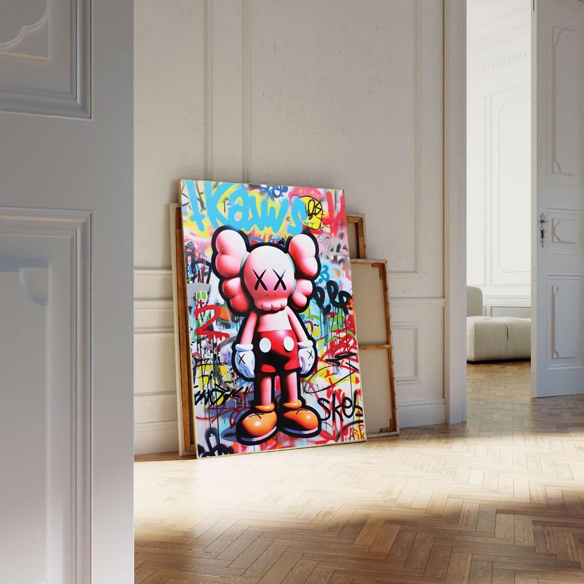 Kaws Graffiti Pink, Hypebeast Single Poster,printable KAWS Graffiti ...