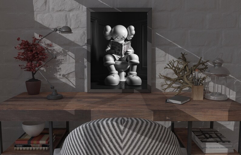 Kaws on the Toilet, Hypebeast Single Poster,printable KAWS Graffiti ...