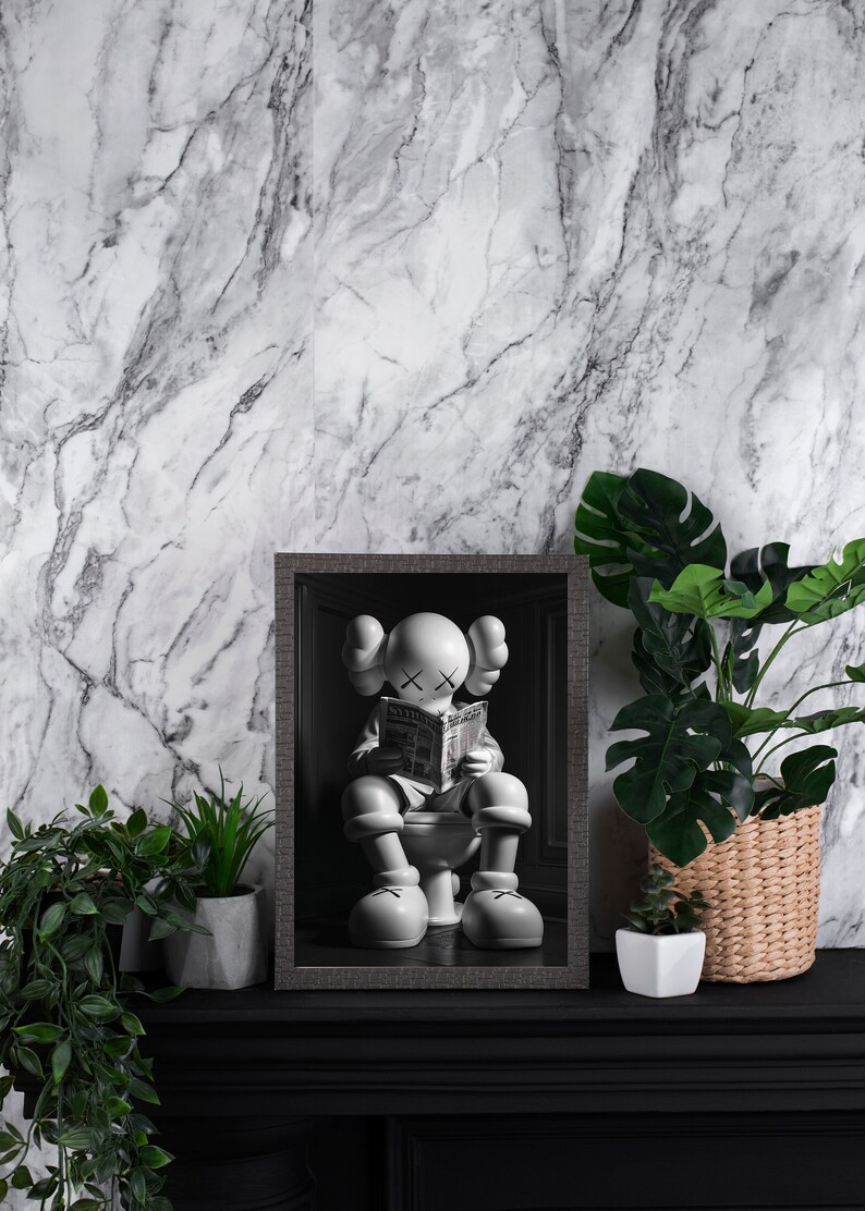 Kaws on the Toilet, Hypebeast Single Poster,printable KAWS Graffiti ...