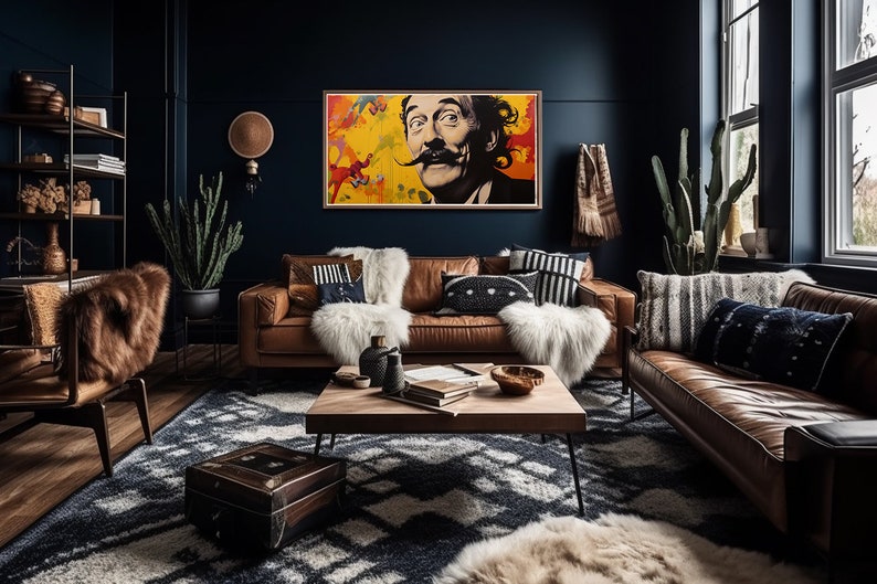 Salvador Dalí Portrait Digital Download Printable Set 1 & 3 Wall Art ...