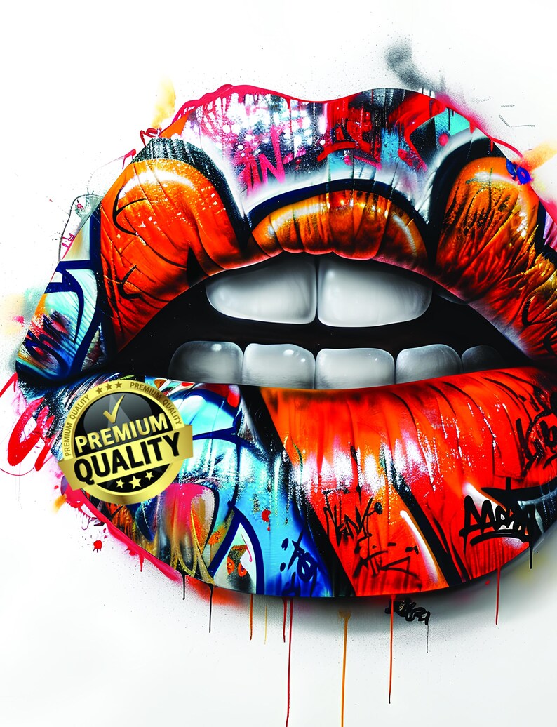 Graffiti Kiss You Wall Art, Digital Download, Print Art, Teen Boy Room ...