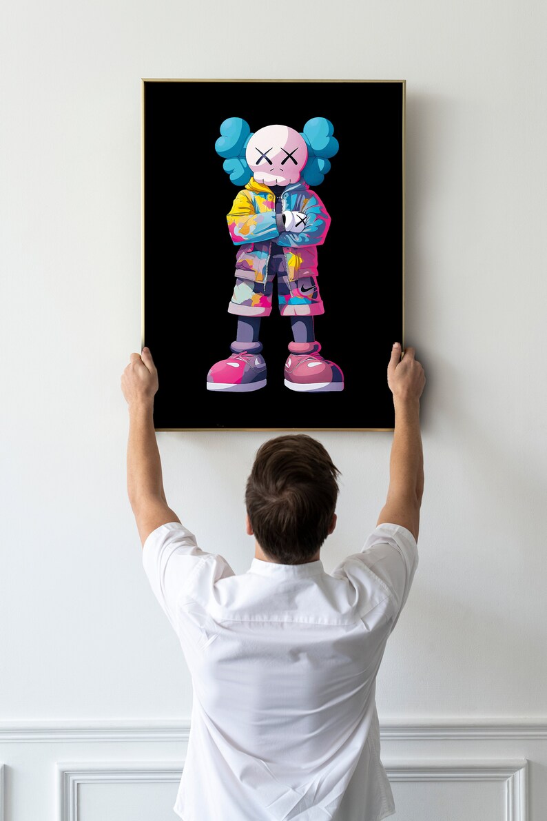 Kaws Poster Print, Set of 3 Print, Hypebeast Figure, Graffiti ...