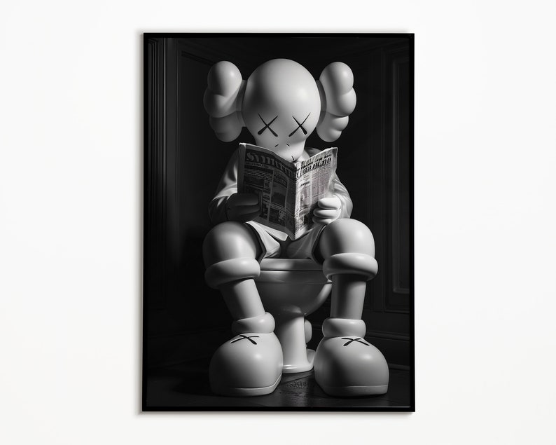 Kaws on the Toilet, Hypebeast Single Poster,printable KAWS Graffiti ...